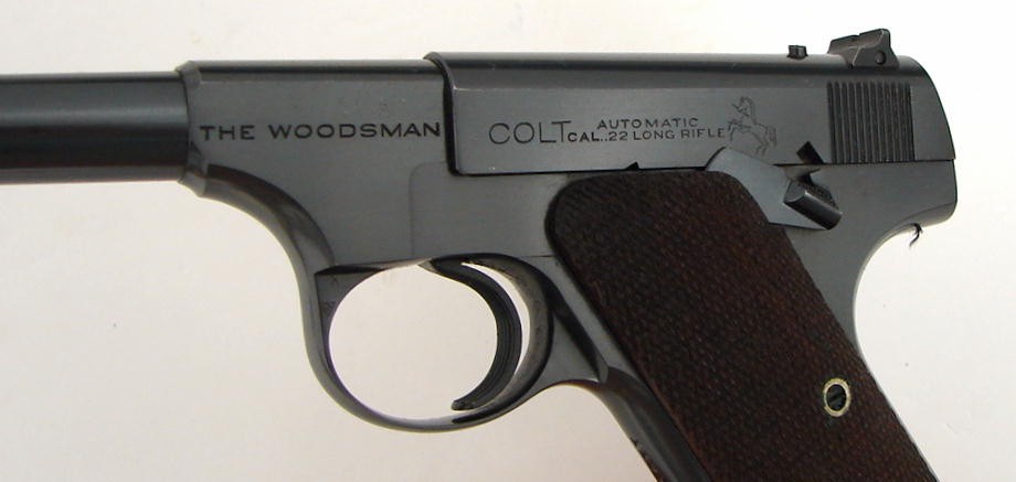 Colt Woodsman .22 LR caliber pistol. Pre-war Woodsman serial number ...