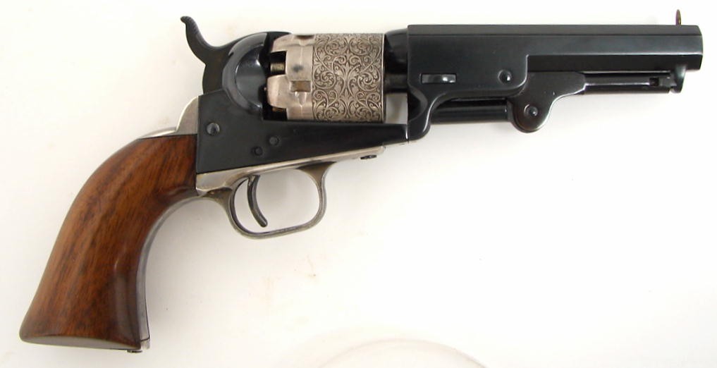 Colt 1849 Pocket model revolver. Refinished and custom engraved ...