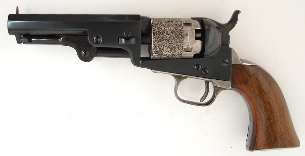 Colt 1849 Pocket model revolver. Refinished and custom engraved ...
