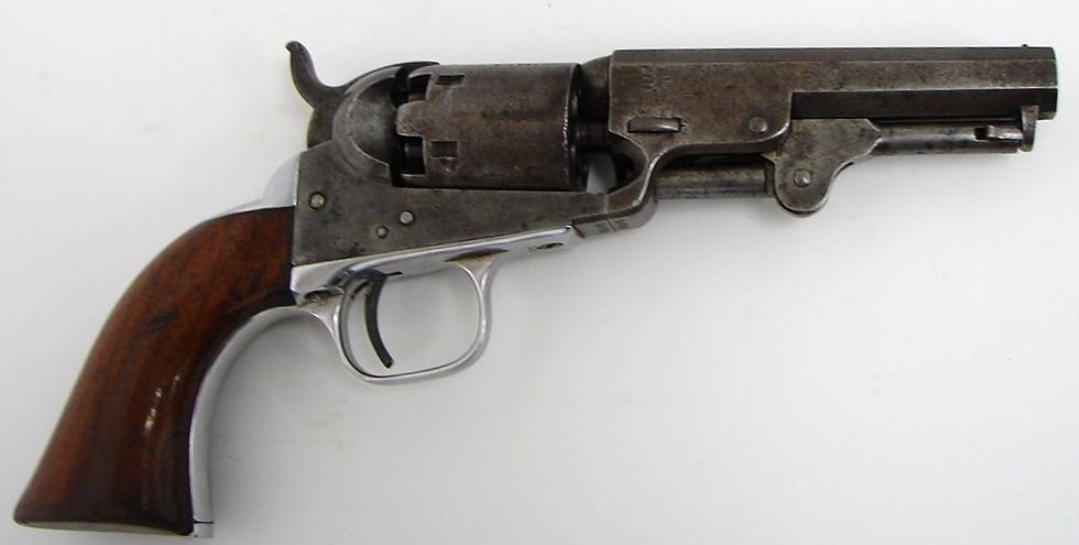 Colt 1849 Pocket Model .31 caliber revolver. 4" barrel with matching ...