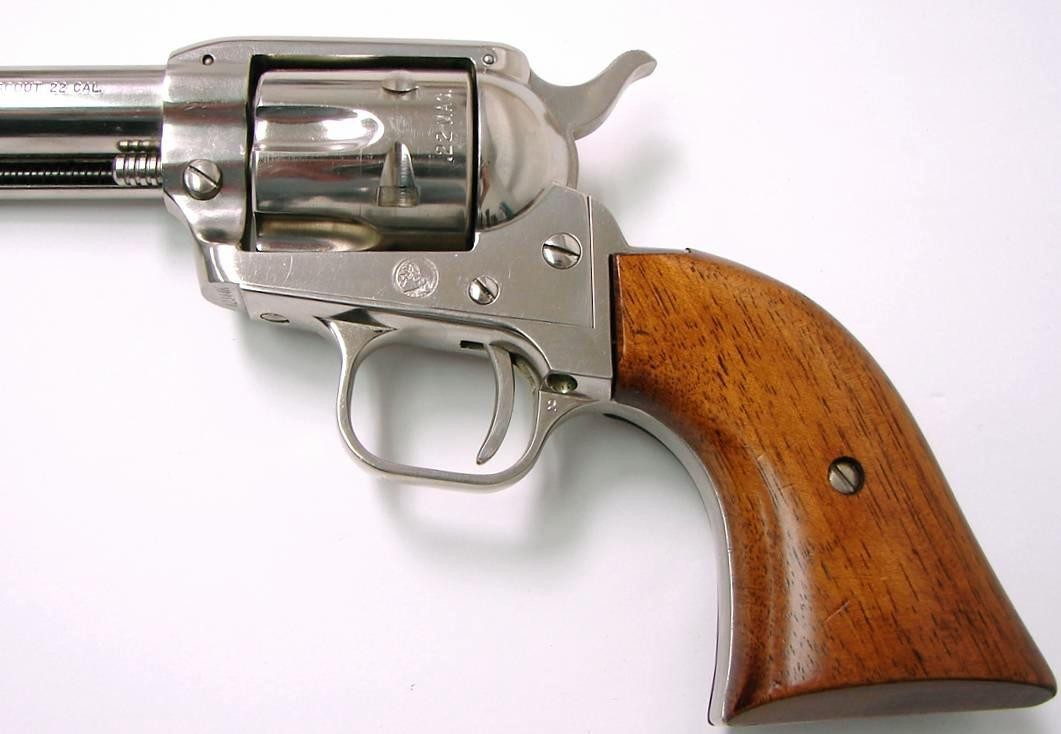 Colt Frontier Scout .22LR/WMR caliber revolver. Nickel plated model ...