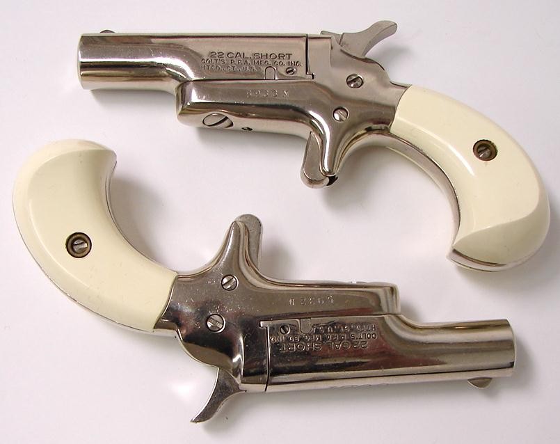 Colt 4th Model Derringer 22 Short caliber derringer. Pair of 1960s ...