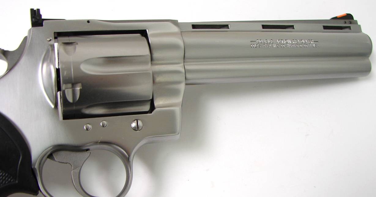 Colt Anaconda .44 Magnum caliber revolver. 6" stainless model. Very ...