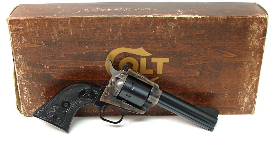 Colt New Frontier .22 LR/WMR caliber revolver. 1970s vintage gun with 4 ...