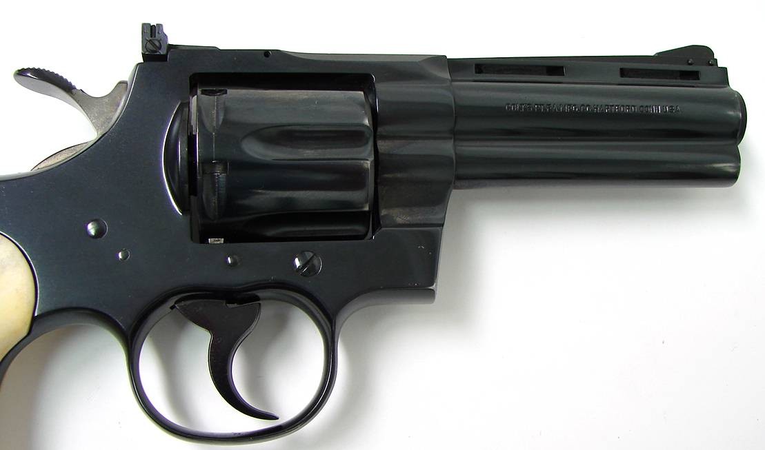 Colt Python .357 magnum caliber revolver. Early 4 blue model made in ...