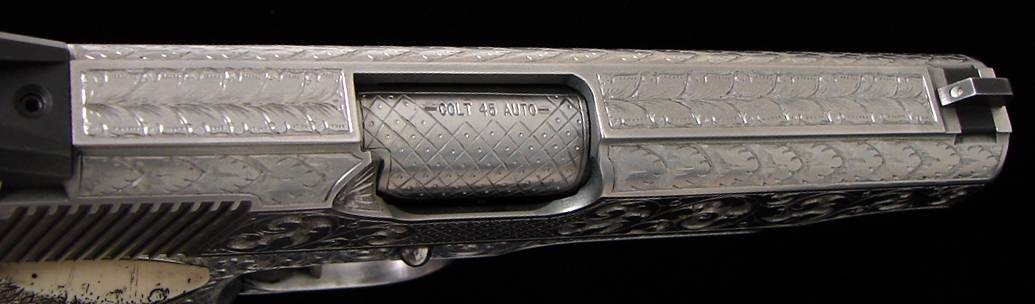 Colt Officers .45 ACP caliber pistol. Custom engraved CCO with ...