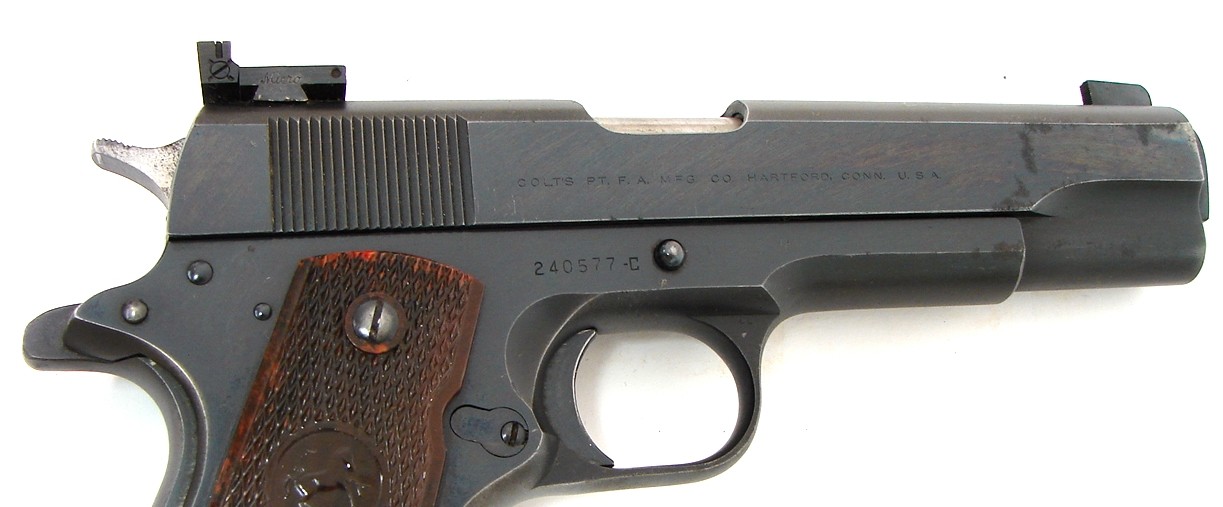 Colt Government .45 ACP caliber pistol. Early post-war model made in ...