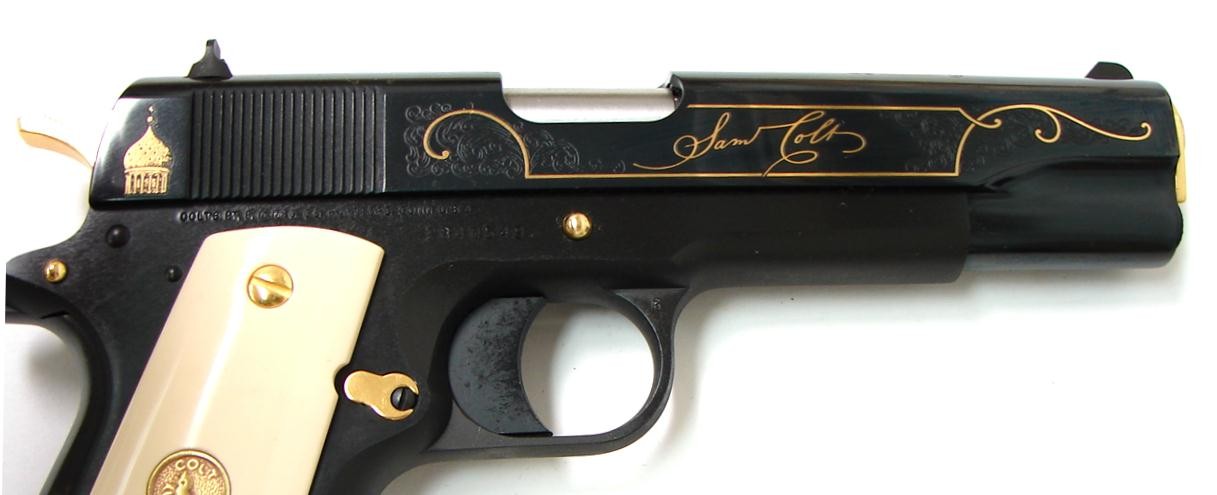 Colt Government .45 ACP caliber pistol. "Sam Colt" Signature Series ...