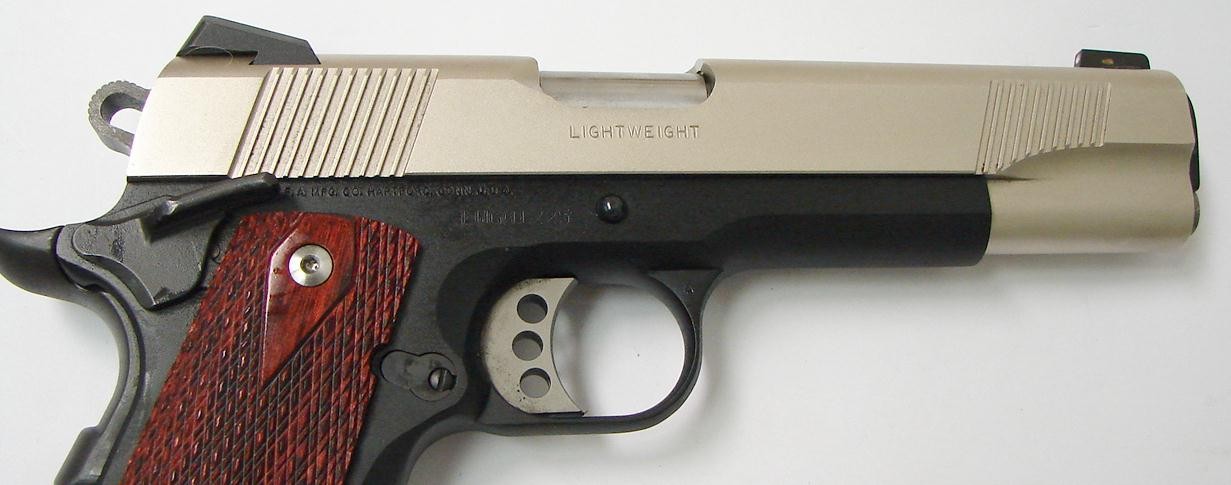 Colt Government Lightweight .45 ACP caliber pistol. 5" Lightweight ...
