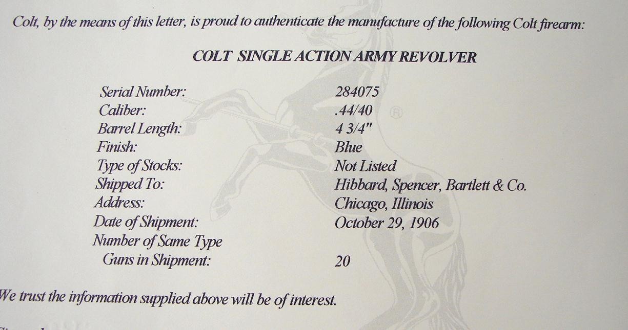 Colt Frontier Six Shooter .44-40 caliber revolver. Pre-war Colt single ...