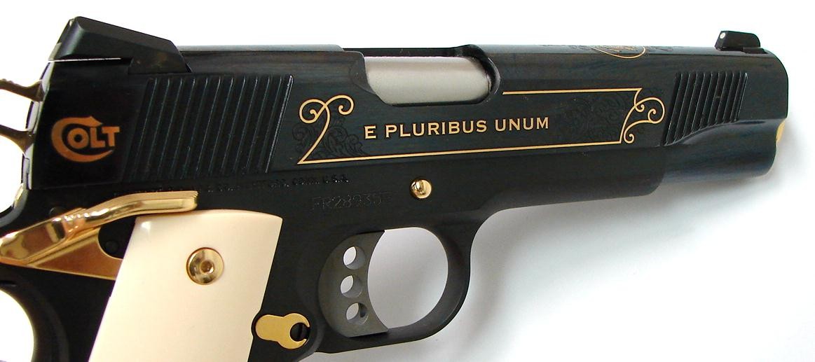 Colt Government .45 ACP caliber pistol. E Pluribus Unum special edition ...
