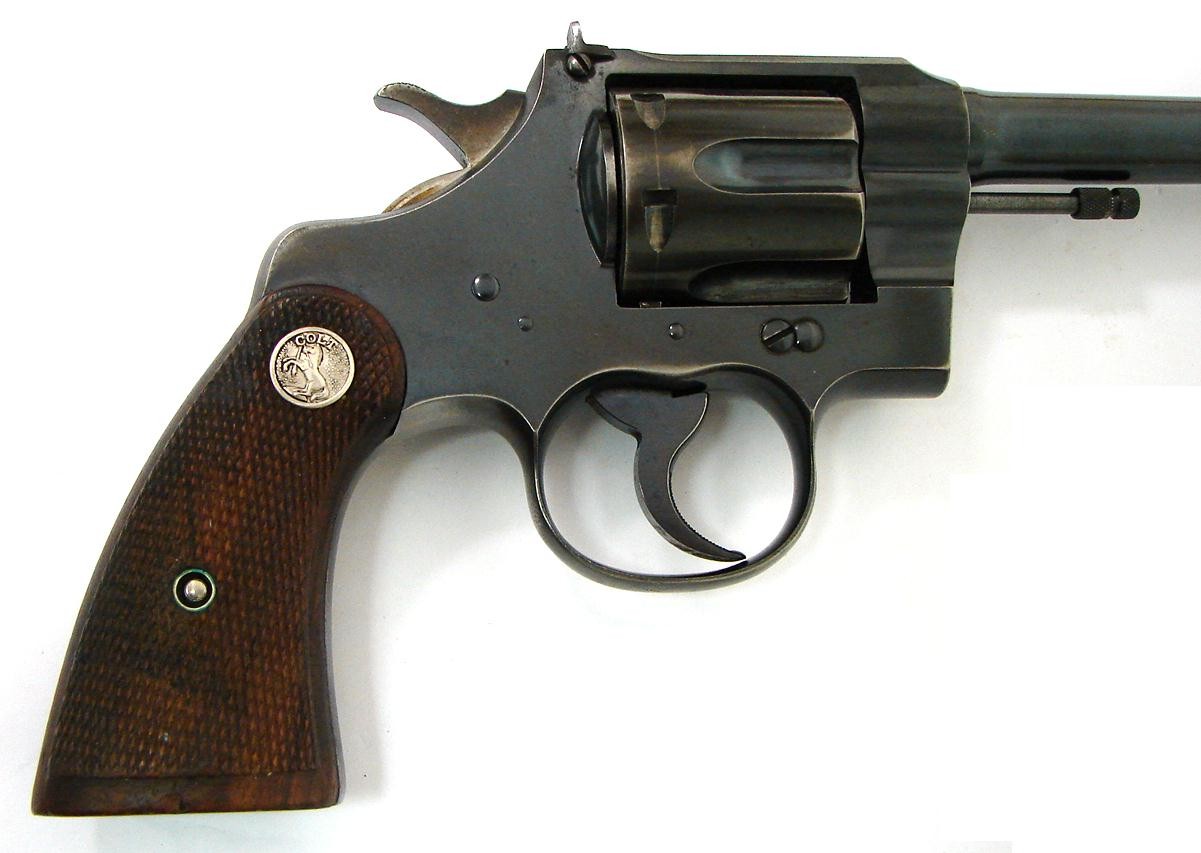 Colt Officers Model 22 LR caliber revolver. Pre-war target model in ...