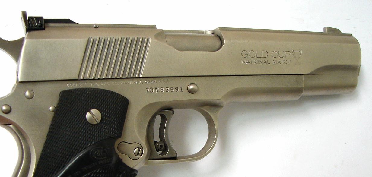 Colt Gold Cup National Match .45 ACP caliber pistol. Series 70 Gold Cup ...