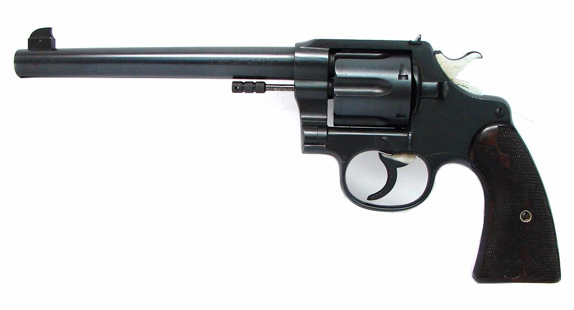 Colt New Service .455 ELEY caliber revolver. Flat top target .455 ...