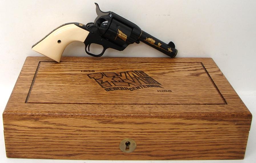 Colt Single Action .45 LC caliber pistol. Texas sesquicent ...