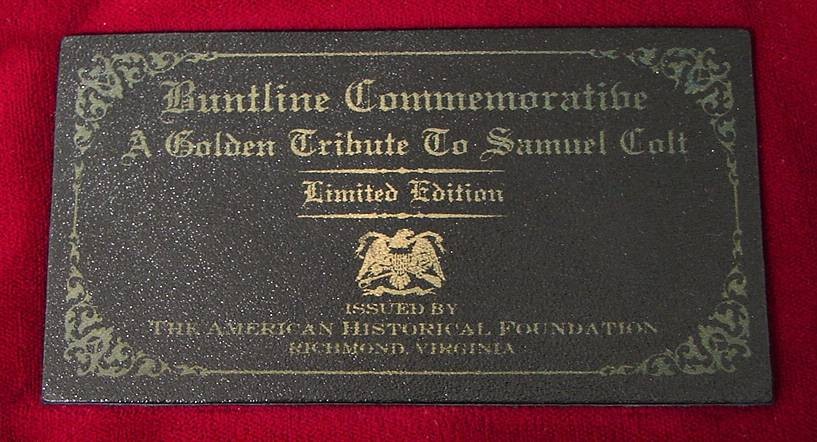 "A Golden Tribute to Sam Colt" Buntline 45 LC caliber commemorative ...