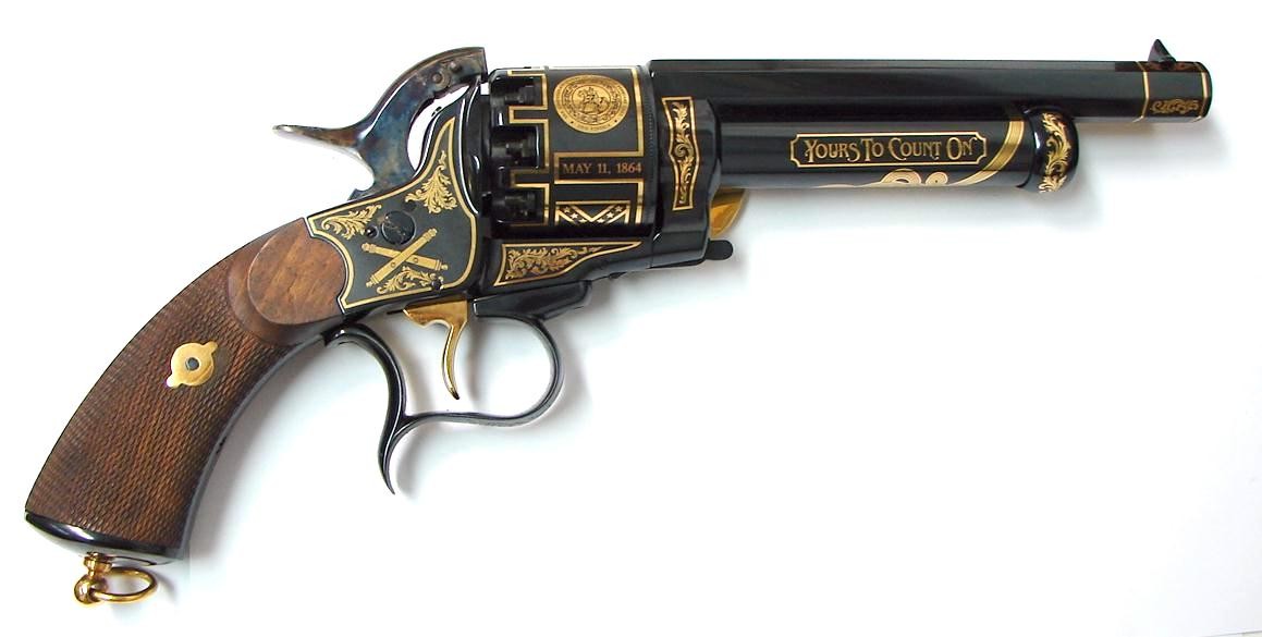 General J.E.B. Stuart commemorative LeMat revolver. A replica of the ...