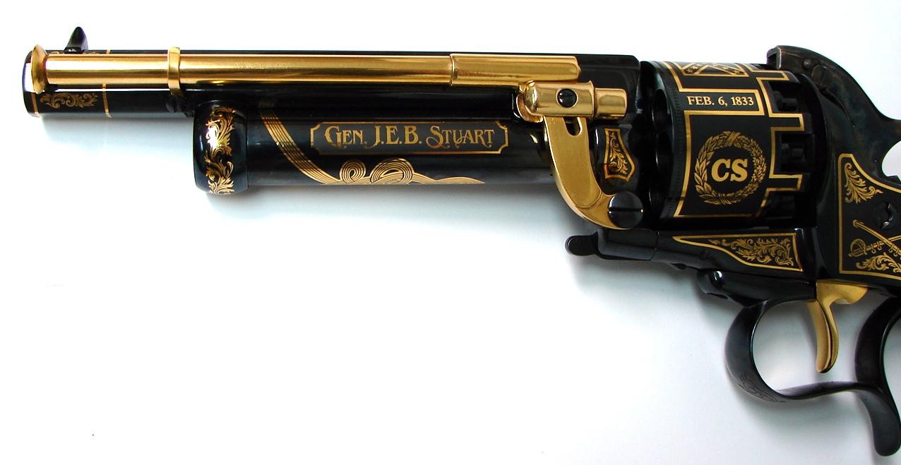 General J.E.B. Stuart commemorative LeMat revolver. A replica of the ...