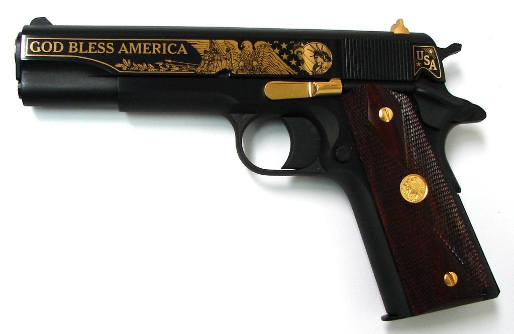 "Spirit of America" Colt Government .45 ACP caliber pistol. America ...