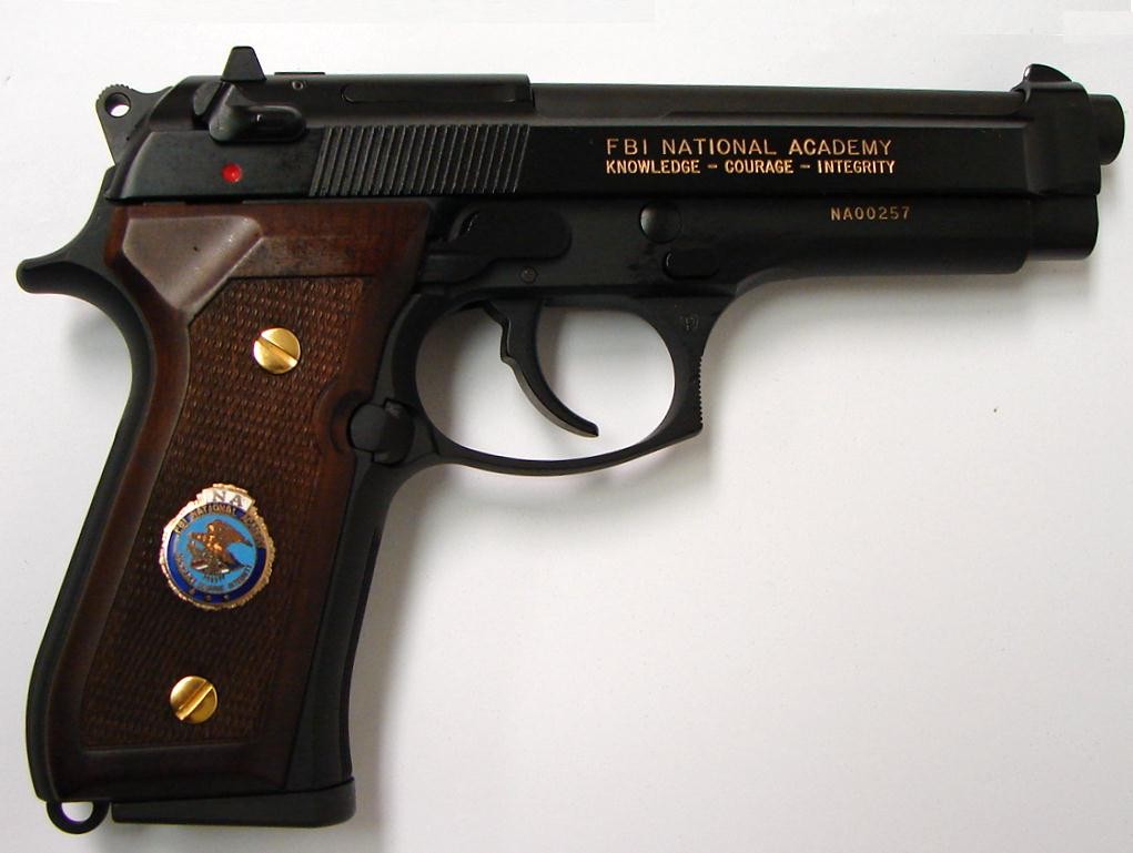 FBI National Academy Beretta 92FS 9MM PARA caliber pistol. Rare Special ...