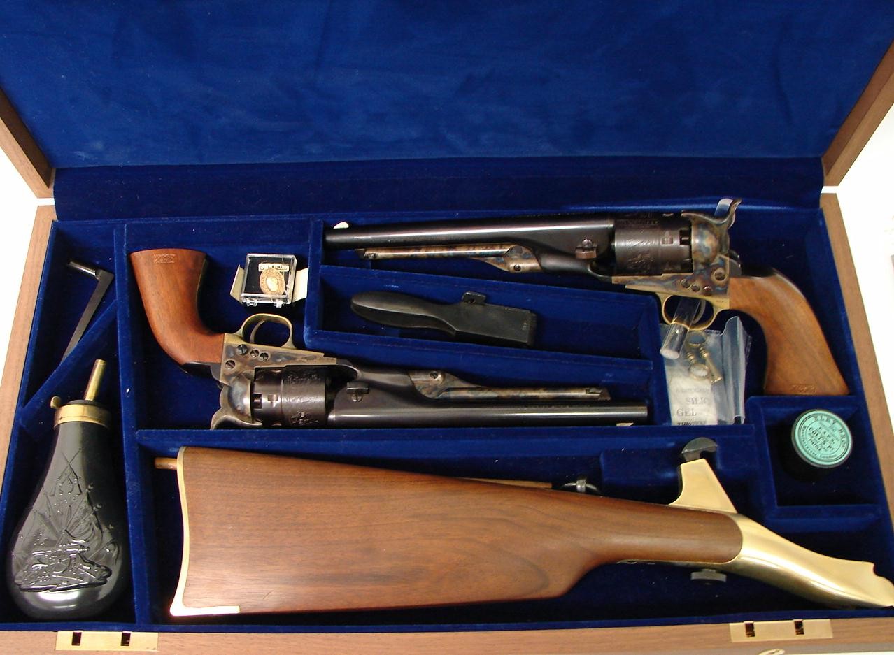 U.S. Cavalry Commemorative Colt 1860 Army revolvers. 2 gun set, 1977 ...