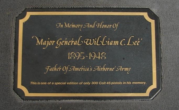 General William C. Lee .45 ACP caliber Colt 1911A1 father of the ...