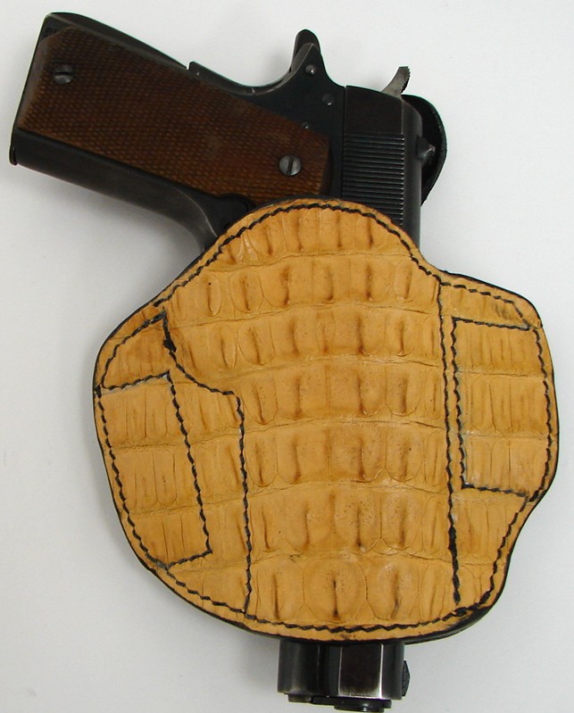 Custom Alligator Skin holster. Hand made premium grade pancake ...