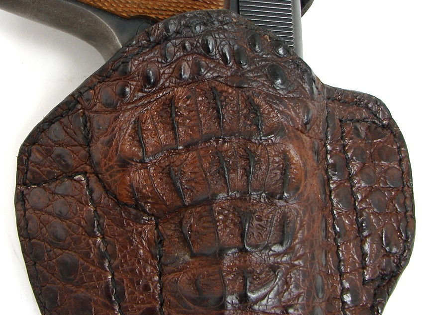 Custom Alligator Skin holster. Hand made premium grade pancake ...