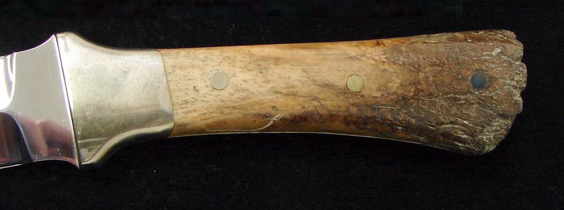 Jeff C. Morgan Guardless Fighter. 5 1/2" double edged 440C steel blade ...