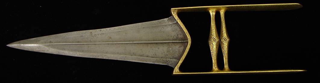 Indian Katar Blade is 8 long and 13 3/4 overall. Blade has an armor ...