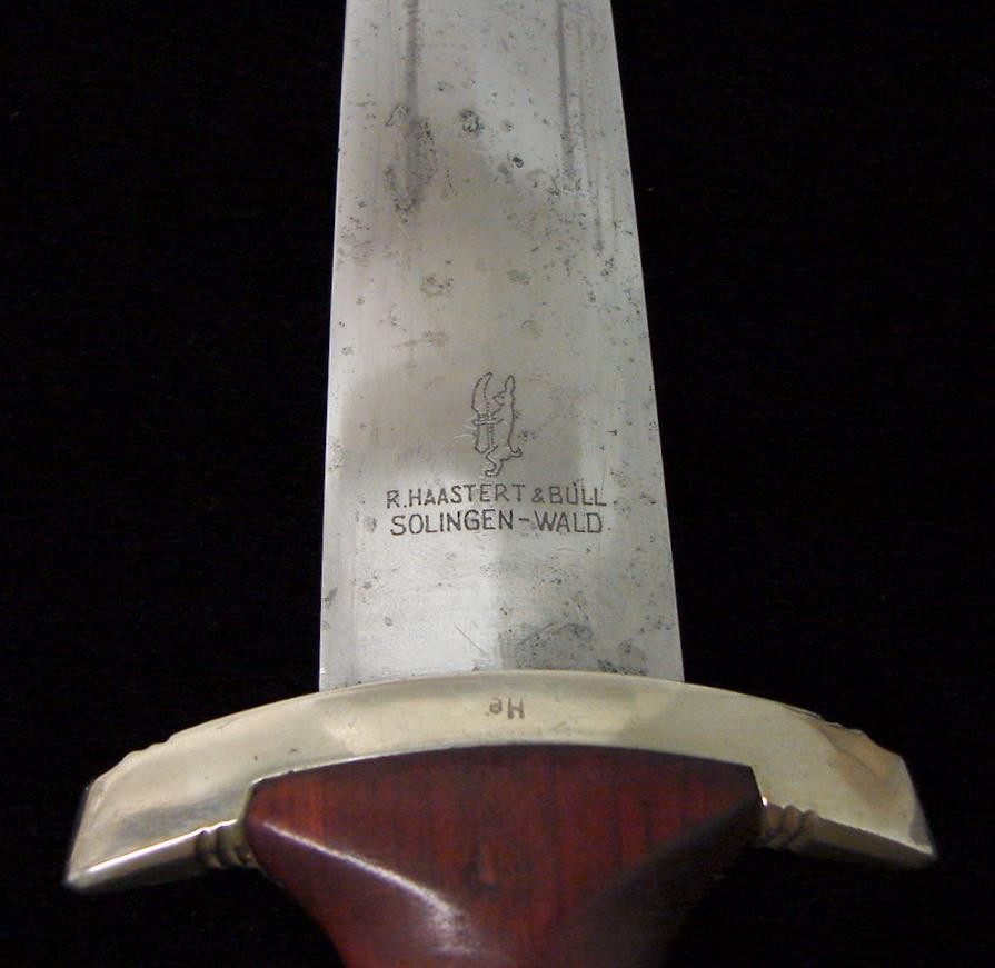 German SA Dagger by R. Haastert and Bull. Blade has some fine scratches ...