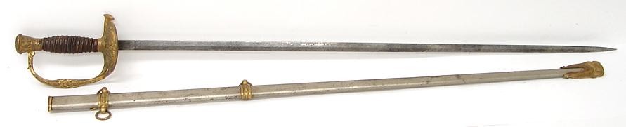 U.S. Model 1860 General Staff Officers sword. Ricasso is marked M.C ...