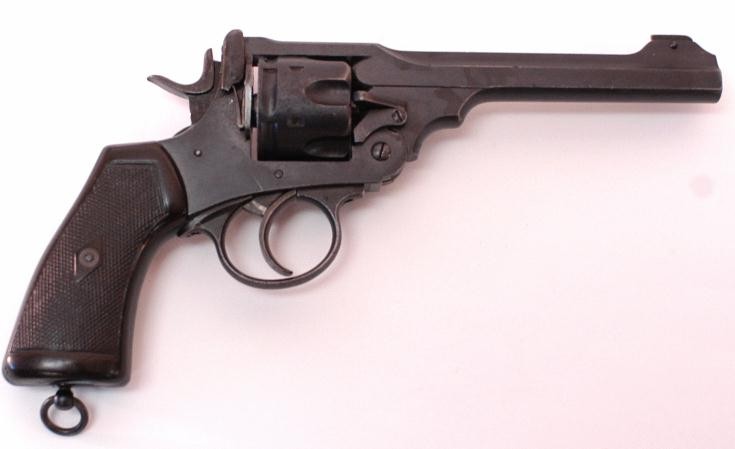 Webley Mark VI .455 caliber revolver rechamber to 45 ACP. Navy Issue ...