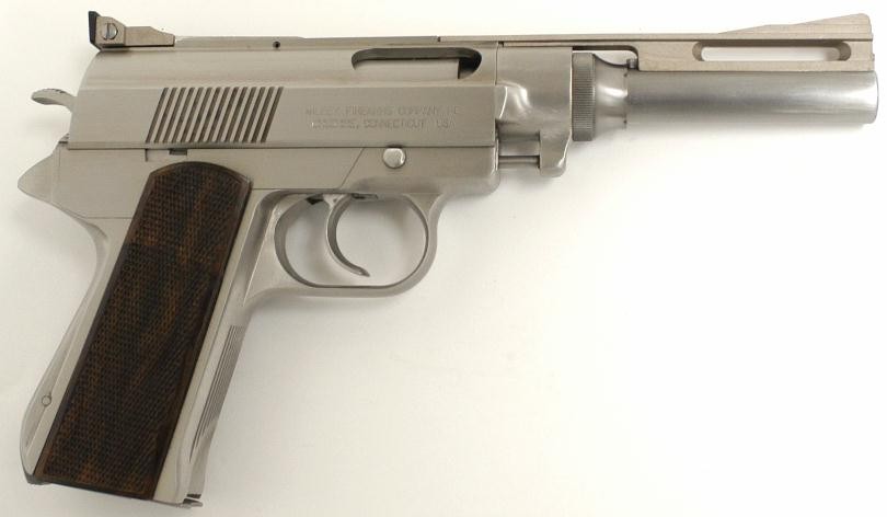 Wildey 457 .45 Win Mag caliber pistol. Very early transitional gun with ...