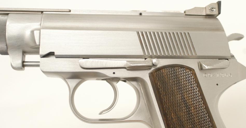 Wildey 457 .45 Win Mag caliber pistol. Very early transitional gun with ...
