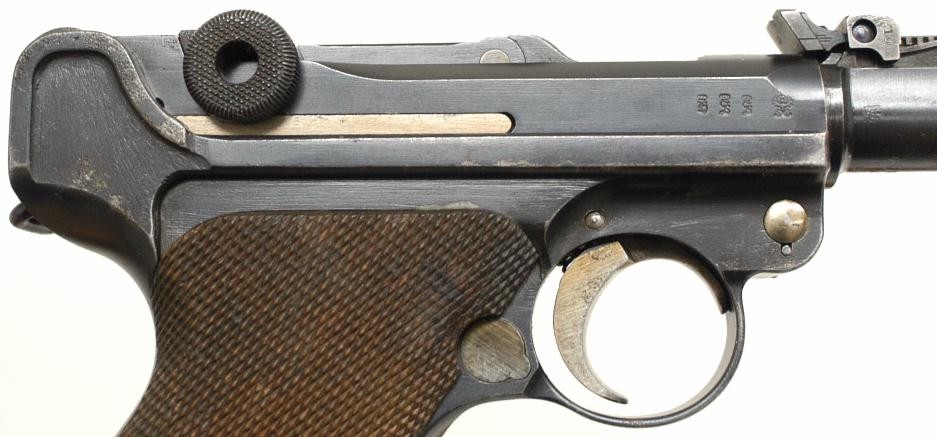 DWM P-08 Artillery 9mm caliber Luger 1916 date. Excellent bore. 92-93% ...