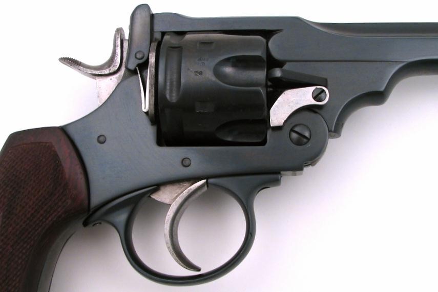 Webley Mark VI .455 Webley caliber revolver. Factory records show this ...