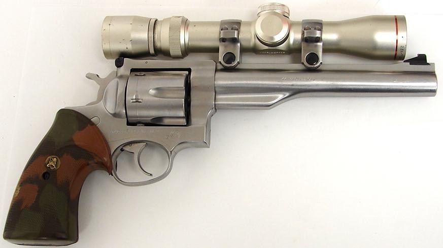 Ruger Redhawk .44 Magnum caliber revolver. 7 1/2 stainless model with ...