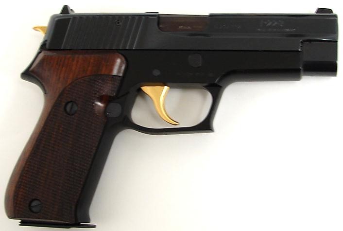 Sig-Sauer P220 .45 ACP caliber pistol. Special edition model with high ...