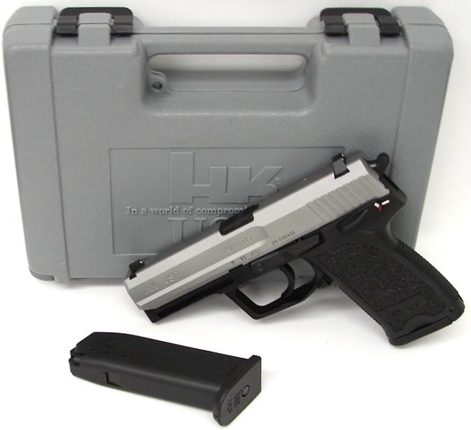 Heckler & Koch USP 9mm Para caliber pistol. Discontinued stainless ...