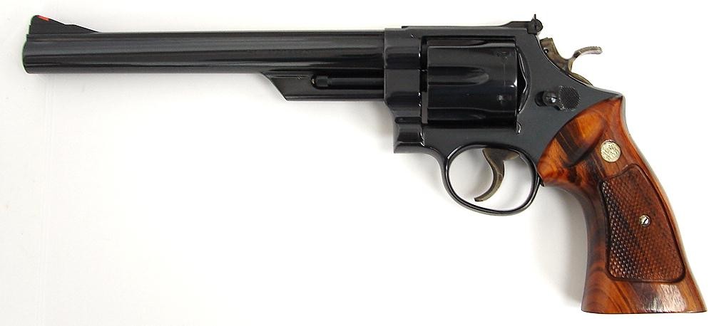 Smith & Wesson 29-2 .44 Magnum caliber revolver. 1970 s vintage pinned and recessed model with 8 ...
