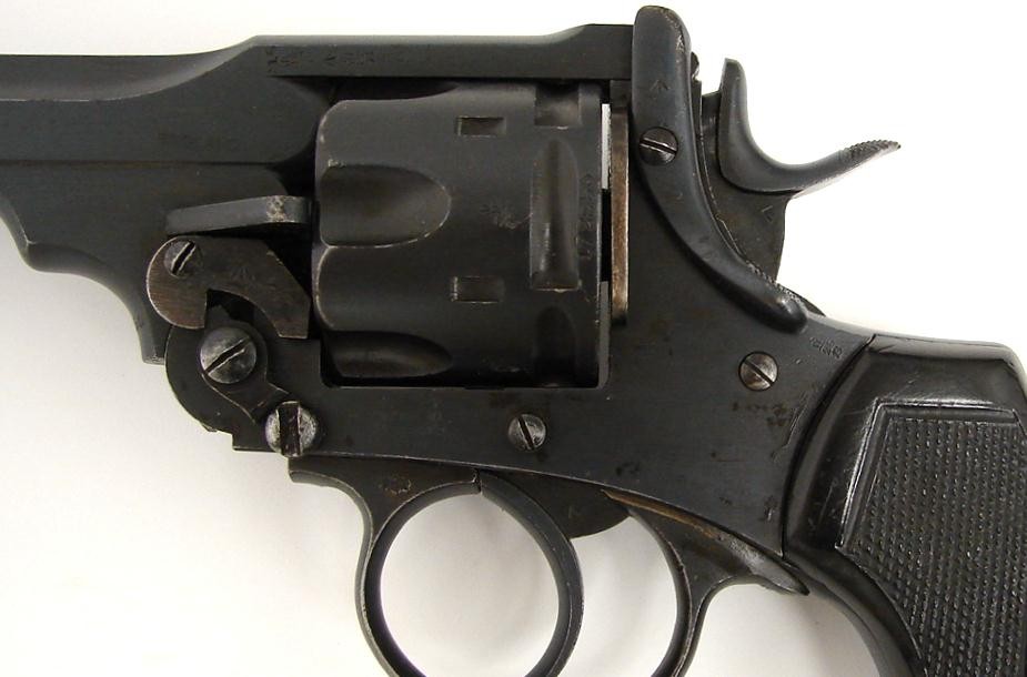 Webley & Scott Mark VI .455 caliber revolver. Military issue dated 1915 ...