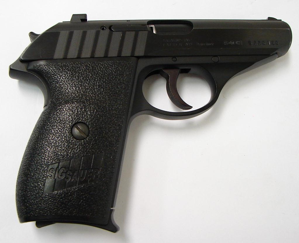 Sig Sauer P232 .380 ACP caliber pistol. Blue lightweight model in ...