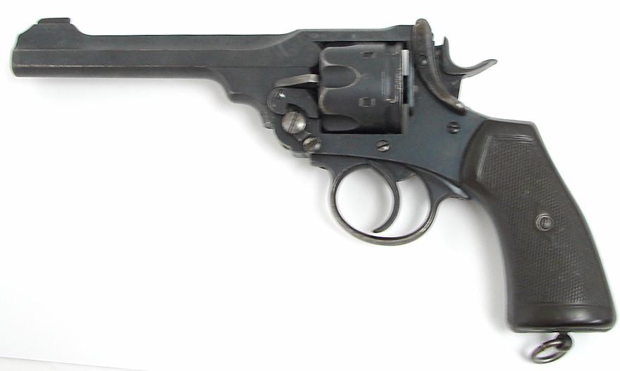 Webley & Scott Mark VI .45 ACP caliber revolver. WWI British military ...