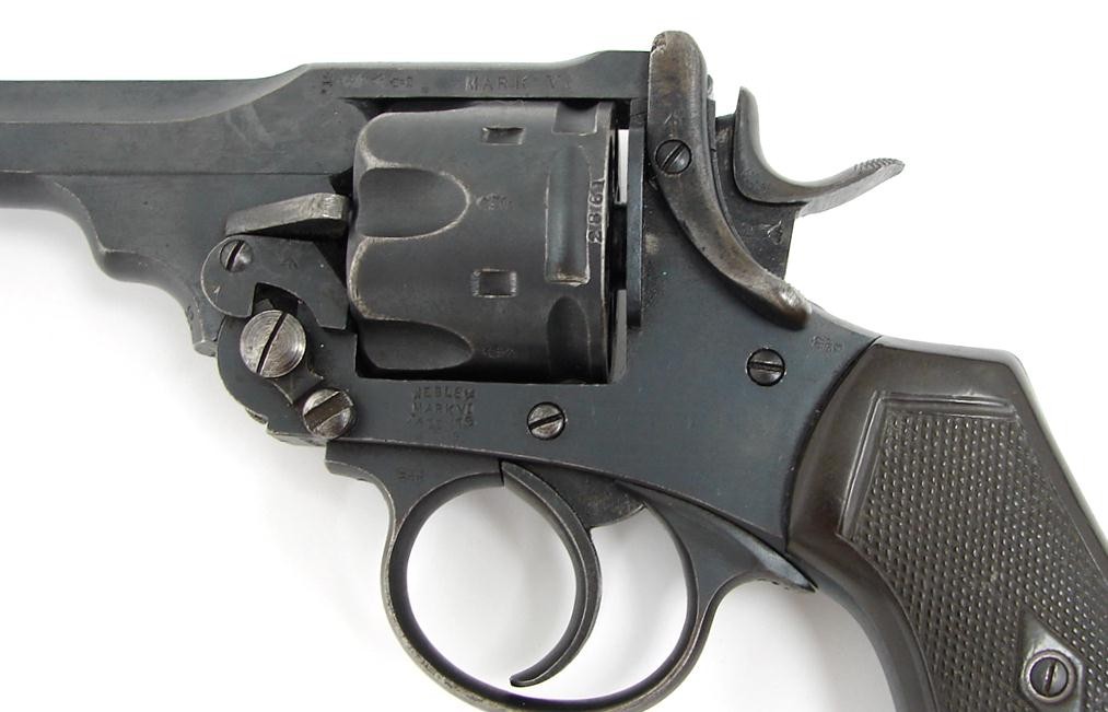 Webley & Scott Mark VI .45 ACP caliber revolver. WWI British military ...