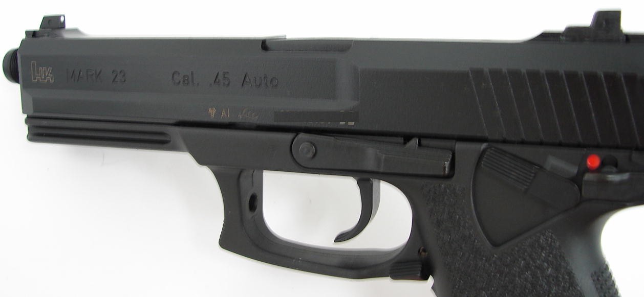 Heckler & Koch Mark 23 SOCOM .45 ACP caliber pistol. Special Forces ...