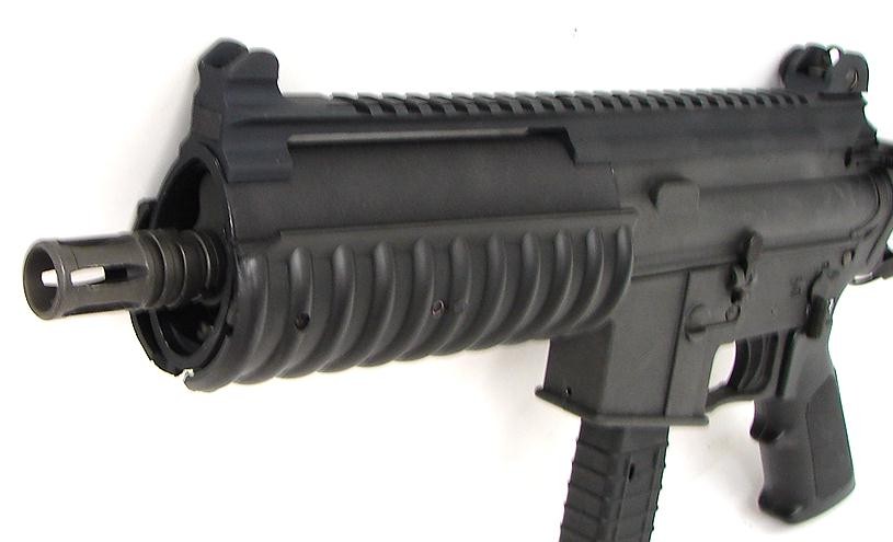 Bushmaster Firearms Carbon-15 9mm para caliber rifle. This is a polymer ...