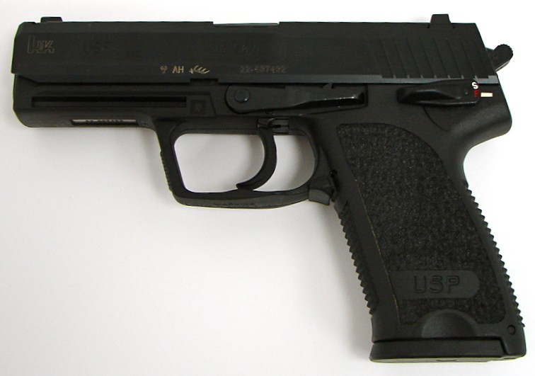 Heckler & Koch USP .40 S&W caliber pistol. Full size model with night ...