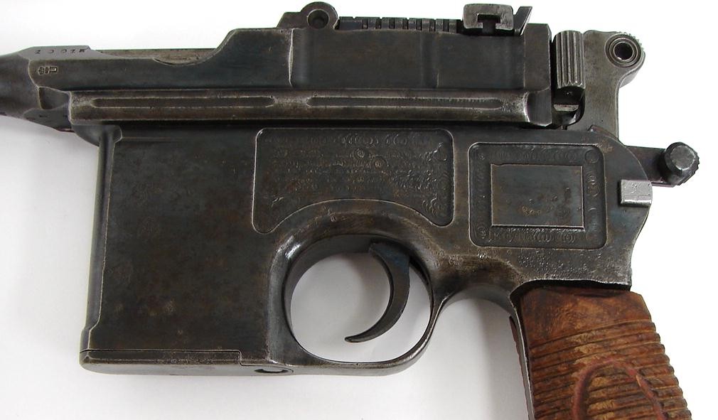 Mauser 1896 9mm Luger caliber pistol. WWI German military accepted ...