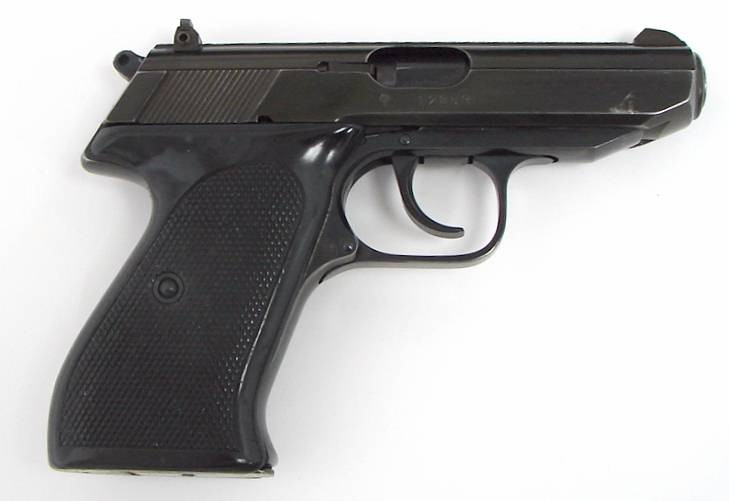 Walther PP Super 9x18 ultra caliber pistol. West German police gun in ...